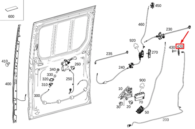 MERCEDES-BENZ SPRINTER 907 Sliding Door Wire Mount Plate A9067660219 NEW GENUINE £29.00 ...
