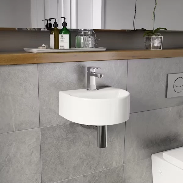 ORCHARD PICHOLA 1 tap hole wall hung basin Sink 310mm RRP £83.99 ...