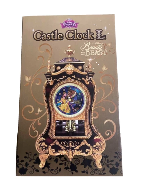 DISNEY CASTLE CLOCK L Beauty And The Beast Time Concept JAPAN Prize ...