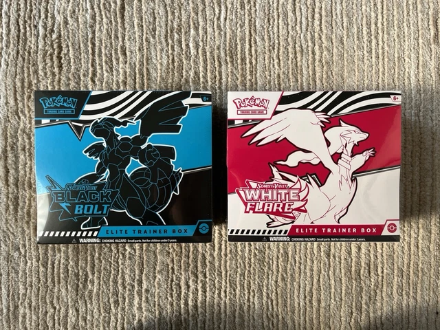 2 POKÉMON TCG Black Bolt and White Flare Elite Trainer Box ETB Factory ...
