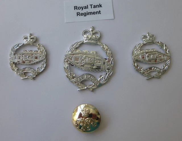 BRITISH ARMY CAP Badge, Collar Badges & Button - The Royal Tank ...