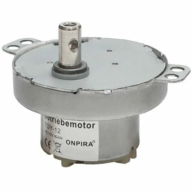 12V MOTOR SLOW Runner Electric Motor Turntable Transmission Motor Male ...
