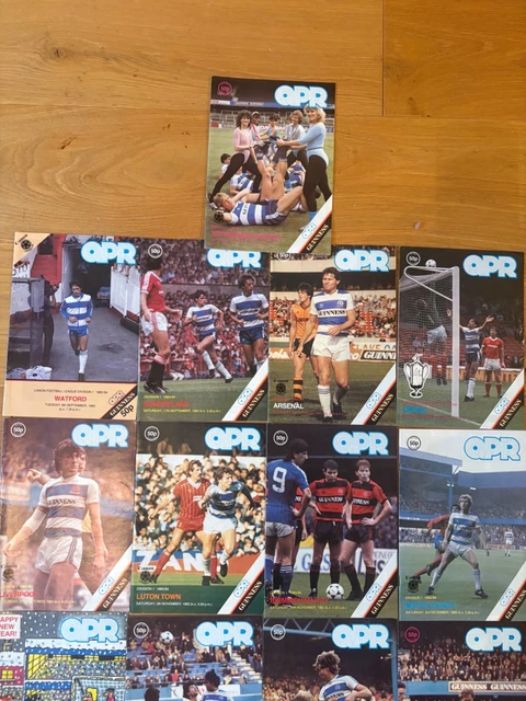 QPR HOME FOOTBALL PROGRAMMES 83/84 BUNDLE (17 games inc MAN UTD) £14.00 ...