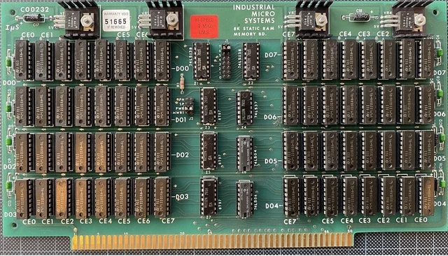 IMS C00232 8K Static RAM S-100 Board £11.12 - PicClick UK