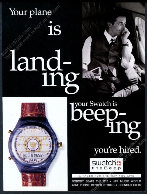 1994 SWATCH WATCH the Beep pager watch photo vintage print ad $9.99 ...