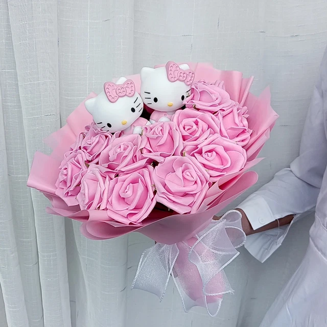 HELLO KITTY PLUSH Bouquet – Kawaii Sanrio Gift for Birthday, Graduation ...