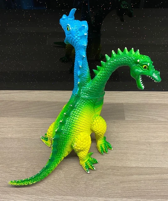 Vintage 1983 Imperial Toys Two Headed Dragon Monster Figure Fantasy