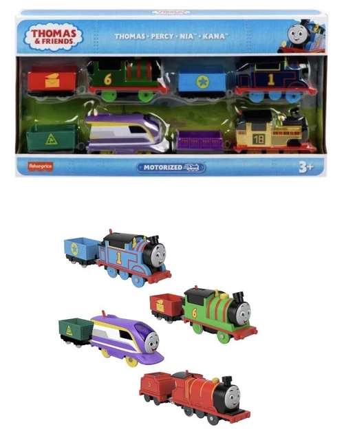 THOMAS & FRIENDS, Percy, James, Kana Motorised Train 4-Pack Set New Toy ...