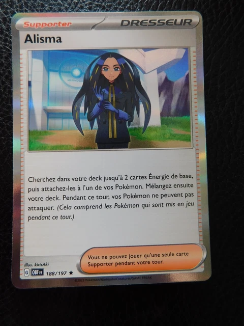 CARTE POKÉMON ALISMA 188/197 HOLO FLAMMES OBSIDIENNES EV3 FR (port ...
