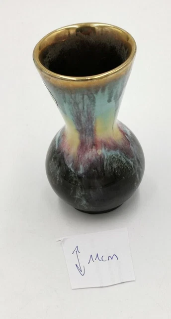 LIEZEN KERAMIK AUSTRIA Vase Blumen Glasur alt antik Original EUR 24,99 ...