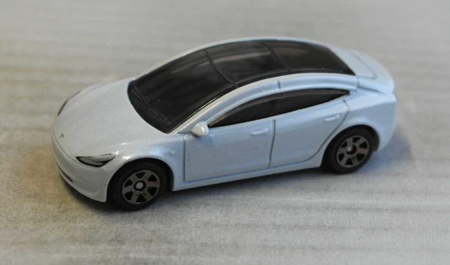 MATCHBOX TESLA MODEL 3 weiß MBX Mattel Elektroauto Auto Car PKW white ...