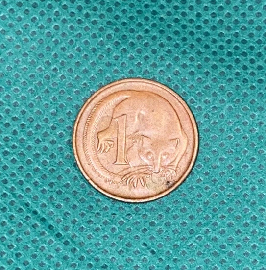 AUSTRALIA 1C PIECE Young Queen Elizabeth II Decimal Old Coin Vintage ...