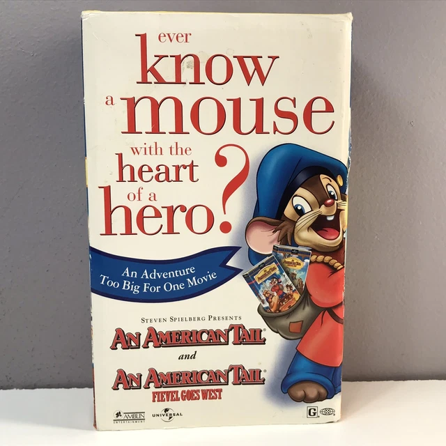 AN AMERICAN TAIL Fievel Goes West 2 VHS Video Tape CD-ROM Disc Limited ...