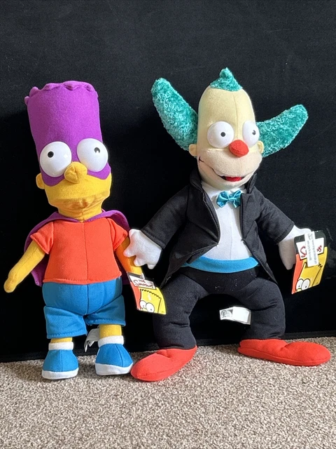 THE SIMPSONS BART Simpson and Krusty The Clown Plush Soft Toys BNWT ...