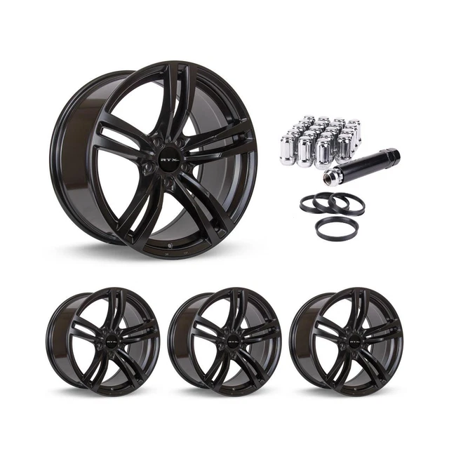 SET OF 4 RTX Graz Black Alloy Wheel Rims for Acura Honda Tesla P31602 ...