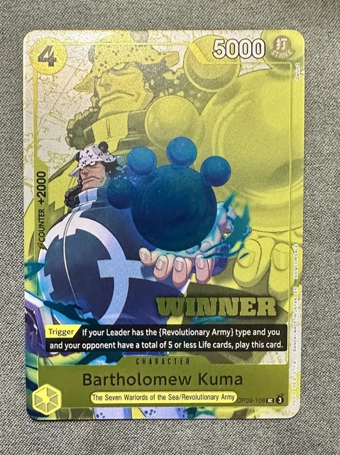 ONE PIECE BARTHOLOMEW Kuma (Winner Pack 2025 Vol. 4) - Promotion Cards ...