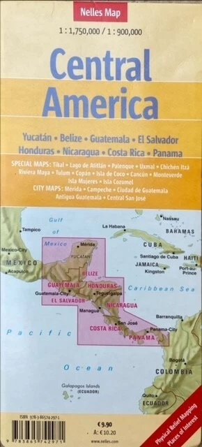 CENTRAL AMERICA YUCATAN Belize Guatemala El Salvador Honduras Costa ...
