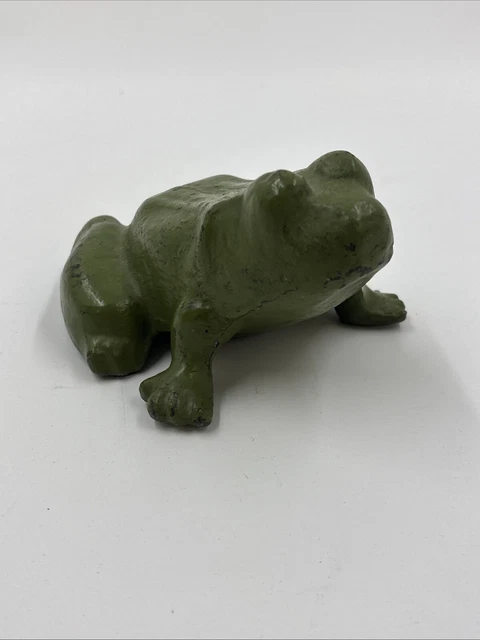 ANTIQUE GREEN CAST Iron Frog Door Stop Paper Weight 2.5" $175.00 - PicClick
