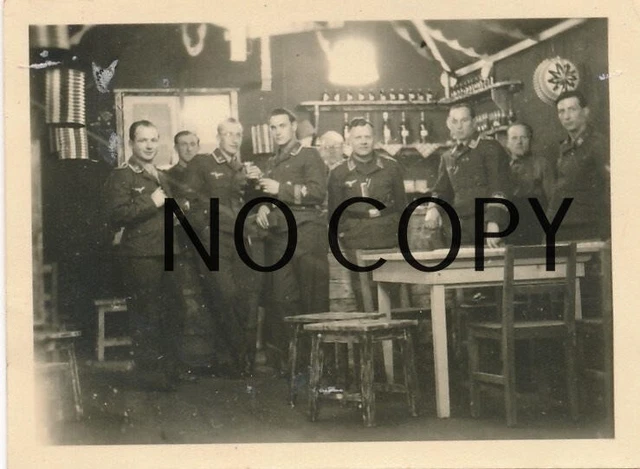 PHOTO WW2 ITALY Turin - Wehrmacht Flak Unit Soldiers in Canteen 1944 ...