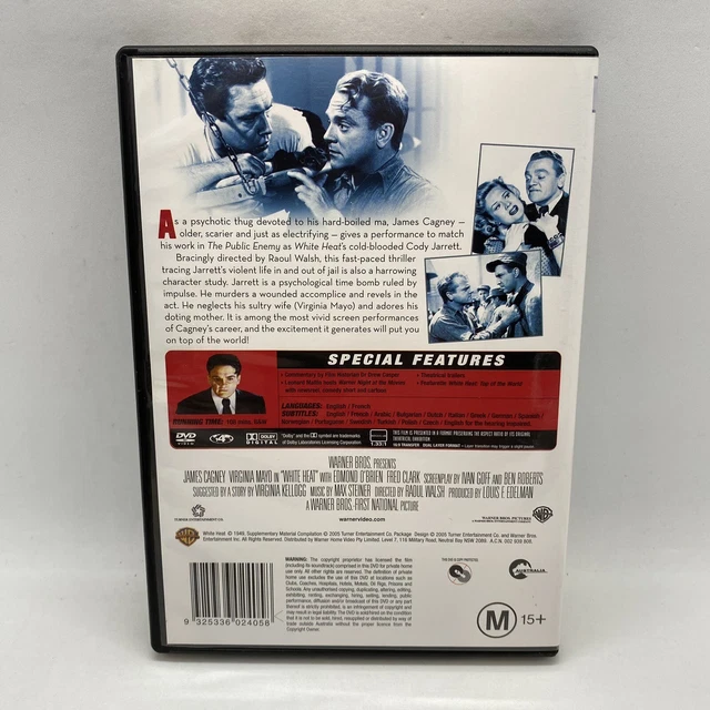 WHITE HEAT DVD R4 PAL Free Tracked Postage James Cagney Virginia Mayo $14.99 - PicClick AU