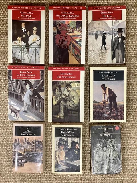 EMILE ZOLA 9 Books Oxford World's Classics & Penguin Classic Literature ...