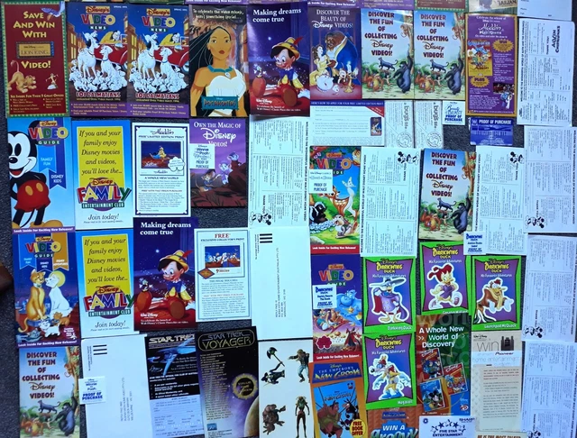 VHS VIDEO TAPE Brochure Advertising Pamphlet Booklet Disney Bulk Lot ...