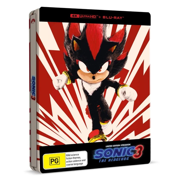 SONIC THE HEDGEHOG 3 Limited Edition Steelbook 4K Ultra HD Blu Ray £56.81 - PicClick UK