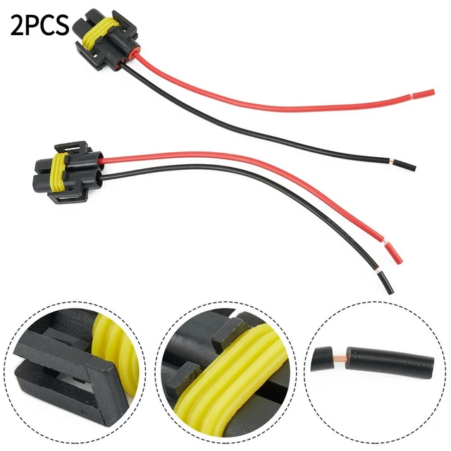 CONNECTOR HARNESS SOCKET Headlight Copper Extension Female Fog Light ...