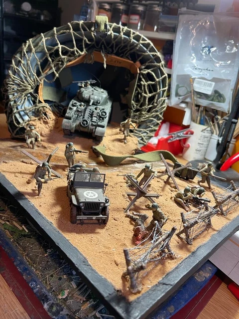 1/35 BUILT D-DAY Diorama Including Genuine US Helmet £80.00 - PicClick UK