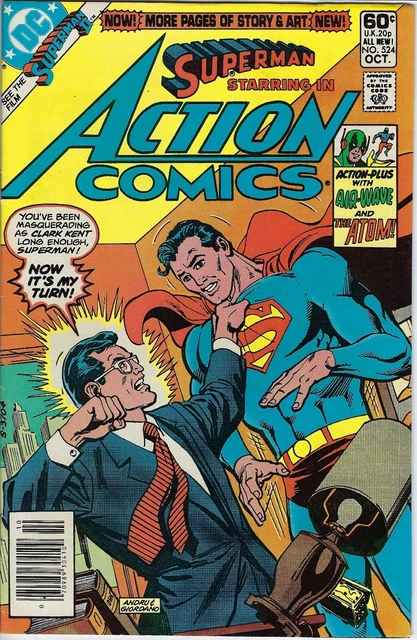 ACTION COMICS 524 F/VF 7.0 Superman Bronze (1981) Newstand Atom Air ...
