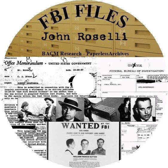 FICHIERS FBI LA Cosa Nostra/John Roselli EUR 12,70 - PicClick FR