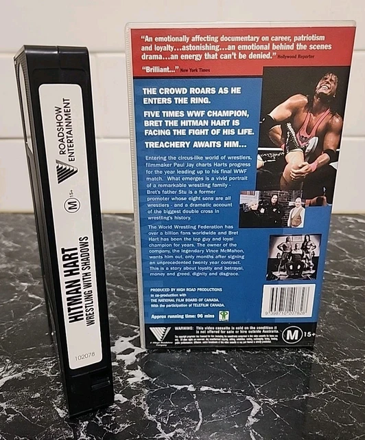 VINTAGE WWE WRESTLING VHS Brett Hitman Hart Wrestling W/ Shadows ...