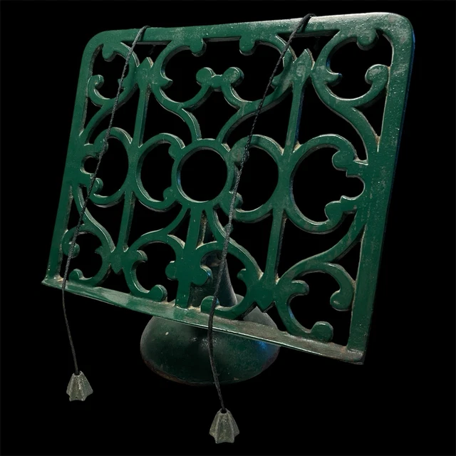 VICTORIAN CAST IRON Adjustable Music Stand c1890 – Original Paint £65. ...