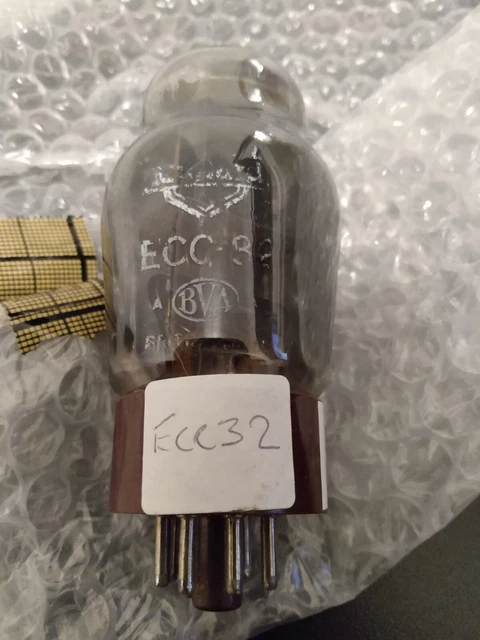 MULLARD CV181 (ECC32/6SN7) Rare Double Triode Valve Tube Tests Good ...