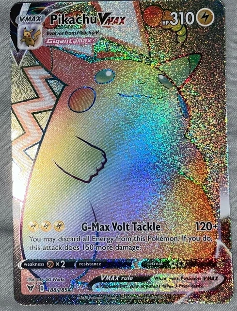 POKEMON CARD - Pikachu VMAX Secret Rainbow Vivid Voltage 188/185 EUR 137,38 - PicClick FR