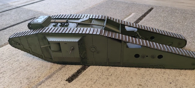 ENGLICHER WWI MARK IV Tadpole Tank Einzelstück fertig Gebaut 1/16 EUR ...