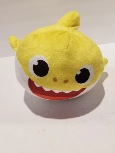 PELUCHE OFFICIELLE BÉBÉ requin rose mouche jaune chantant et câlin EUR ...