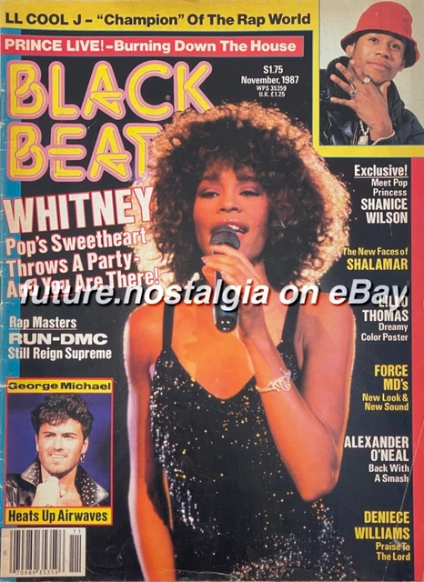 BLACK BEAT NOV 1987 WHITNEY HOUSTON GEORGE MICHAEL LL COOL Rare Vintage ...