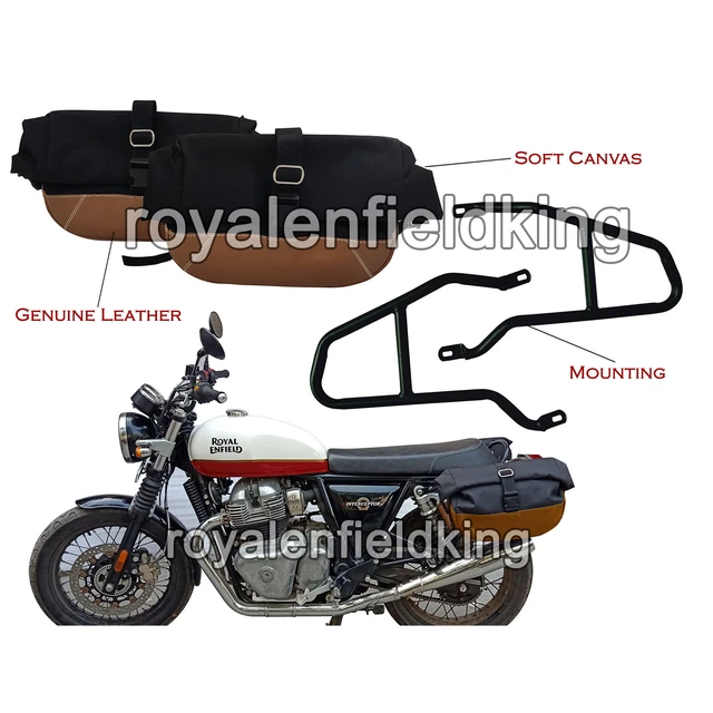 ROYAL ENFIELD GT & Interceptor 650 "SOFT PANNIER BAGS WITH MOUNTING ...