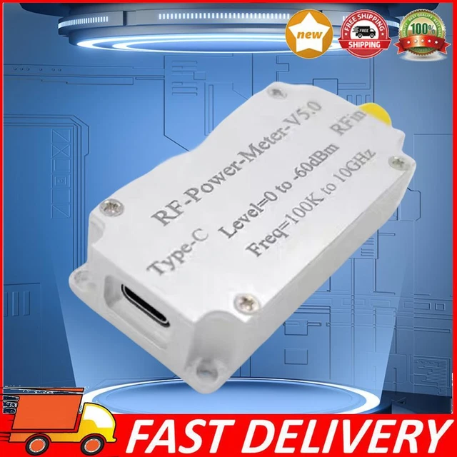 USB RF POWER Meter Up To 500kbps 100K-10GHZ Power Meter Tester V5 for ...