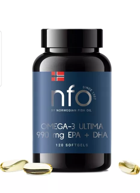 OMEGA 3 ULTIMA [120 Capsules] Norwegian Fish Oil with an Effective ...