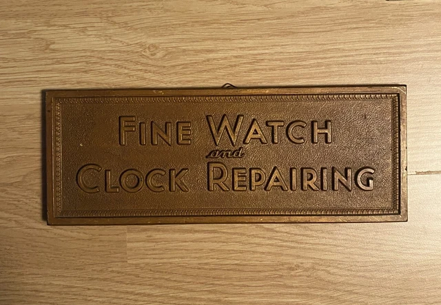 VINTAGE WATCH AND Clock repair Watchmakers sign $119.00 - PicClick CA