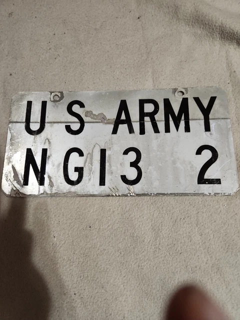 ALTE KFZ KENNZEICHEN Nummernschilder US Army USA Armee License Plate ...