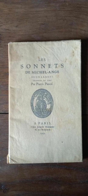 PIETRA PASCAL - Le Sonetti Di Michelangelo/Haumont 1942 EUR 42,50 ...