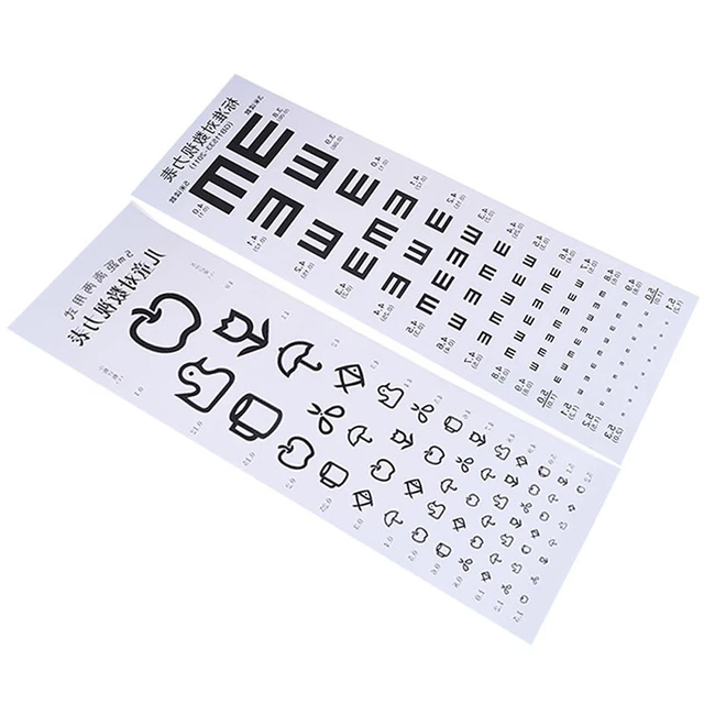 WALLMOUNTED WATERPROOF EYE Chart TestingCahrt Visual TestingChart ...
