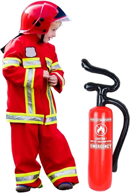 INFLATABLE FIRE EXTINGUISHER Fireman Costume Fancy DressDecor Reusable ...