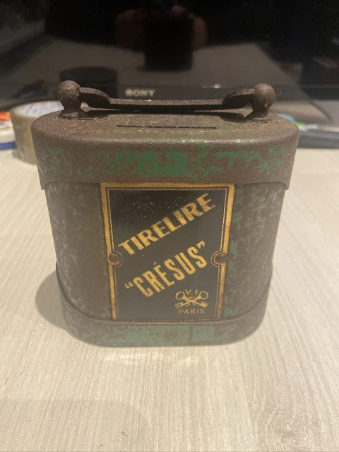 ANCIENNE TIRELIRE EN Metal Cresus Paris EUR 25,90 - PicClick FR