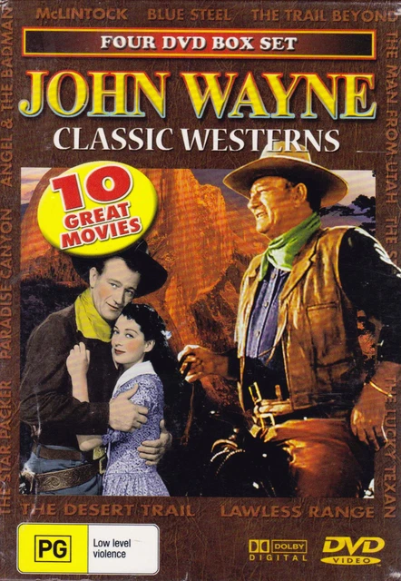 JOHN WAYNE CLASSIC Westerns 4 DVD Box Set 10 Movies - All Zone - PAL ...