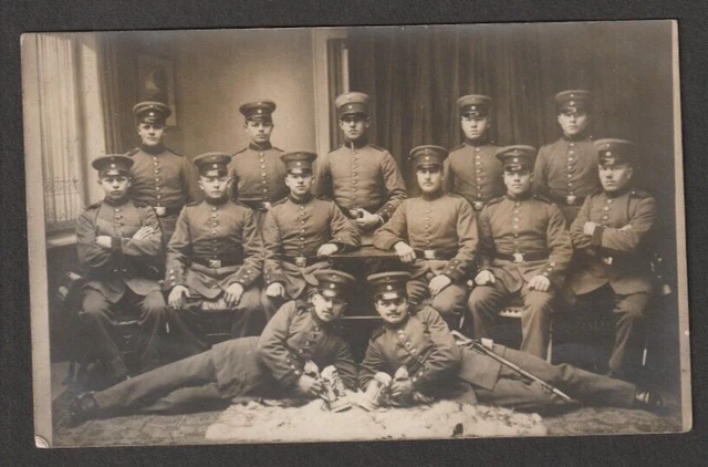 1. WK - Foto Postkarte Ansichtskarte - Soldaten, Offiziere ? 21.1.1914 ... 1. WK - Foto Postkarte Ansichtskarte - Soldaten, Offiziere ? 21.1.1914 ...