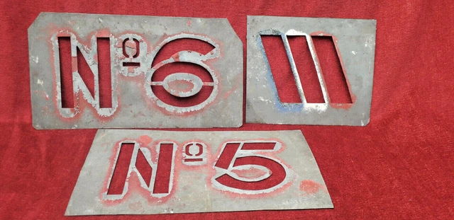 ANCIEN POCHOIR EN Zinc Militaire Chiffre Armee Francaise EUR 10,00 ...